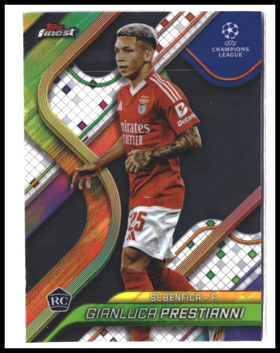 Gianluca Prestianni #26 2024-25 Finest UEFA Club Competitions Rookie R – Search and Rescue Cards