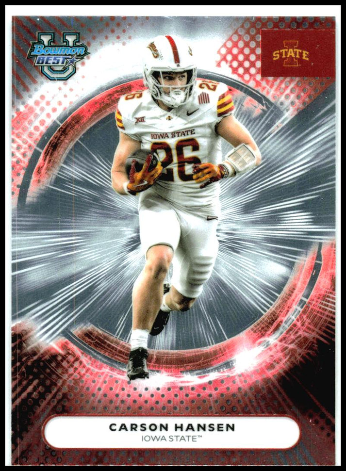 2025 Bowman University Best #37 Carson Hansen Iowa State Cyclones ...