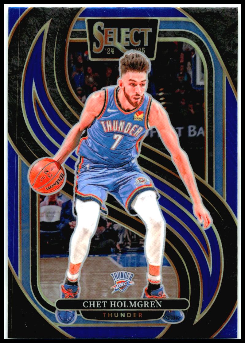 2024-25 Panini Select Blue #128 Chet Holmgren Oklahoma City Thunder ...