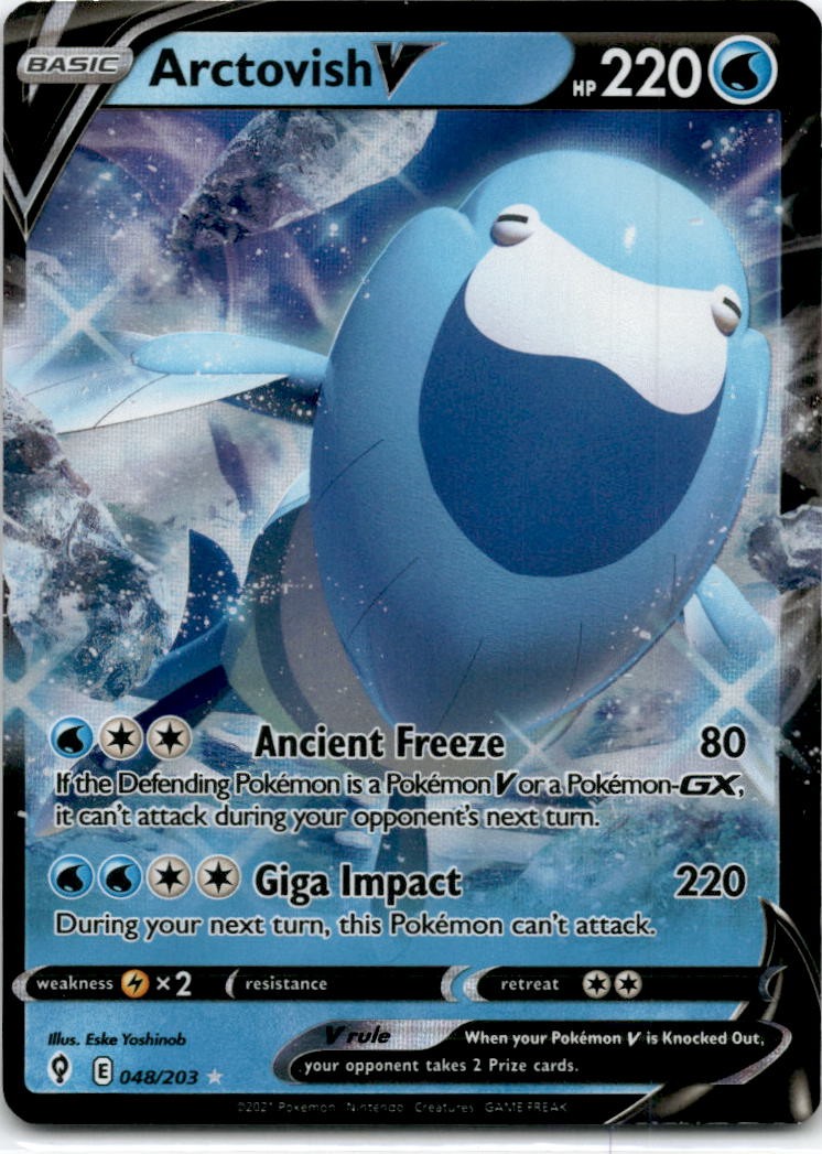 2021 Pokémon Arctovish V Ultra Rare - 048/203 - Evolving Skies – Search ...